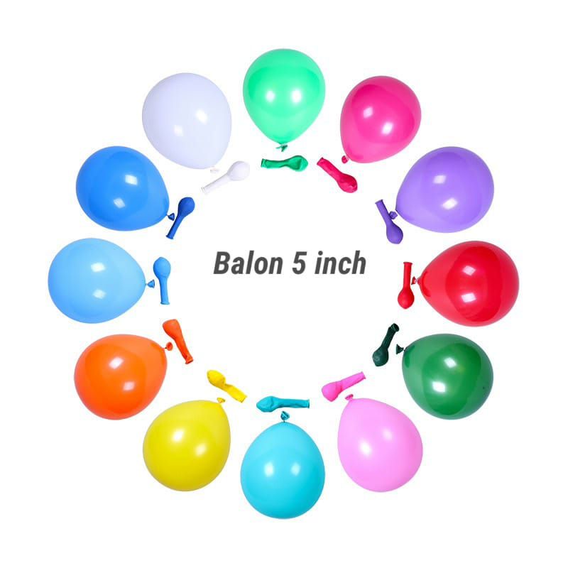 Jual balon warna warni 5 inch balon latec kecil | Shopee Indonesia