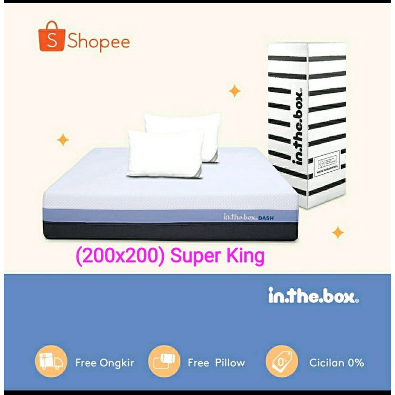 Jual Kasur Spring Bed Orthopedic INTHEBOX Dash 200x200 Super King ...