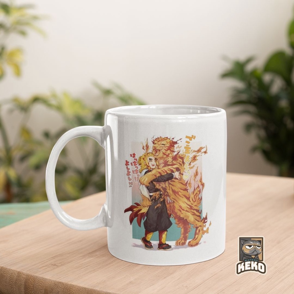 Jual Mug Gelas Kyojuro Rengoku Demon Slayer V03 Shopee Indonesia