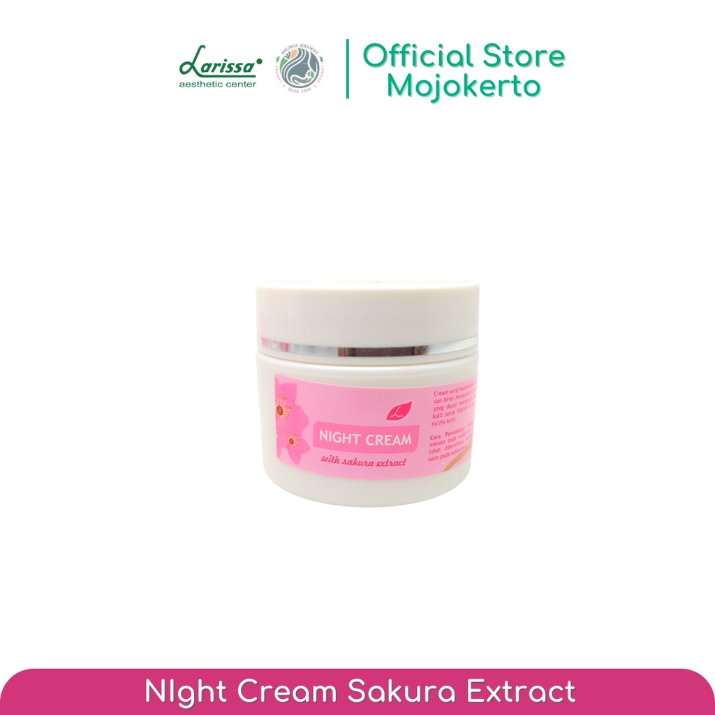 Jual Night Cream Sakura Brightening Series Larissa | Shopee Indonesia