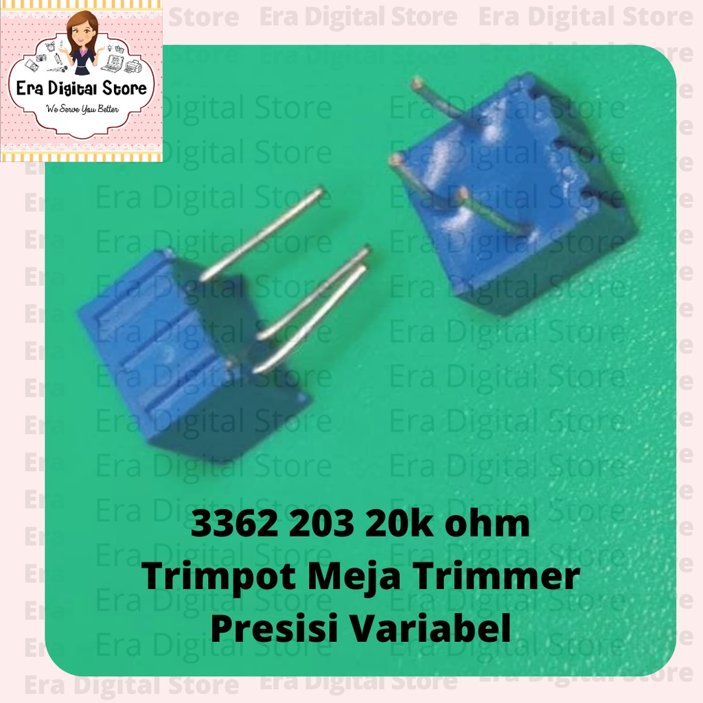 Jual 3362 203 20k ohm Trimpot Meja Trimmer Presisi Variabel (Model Meja ...