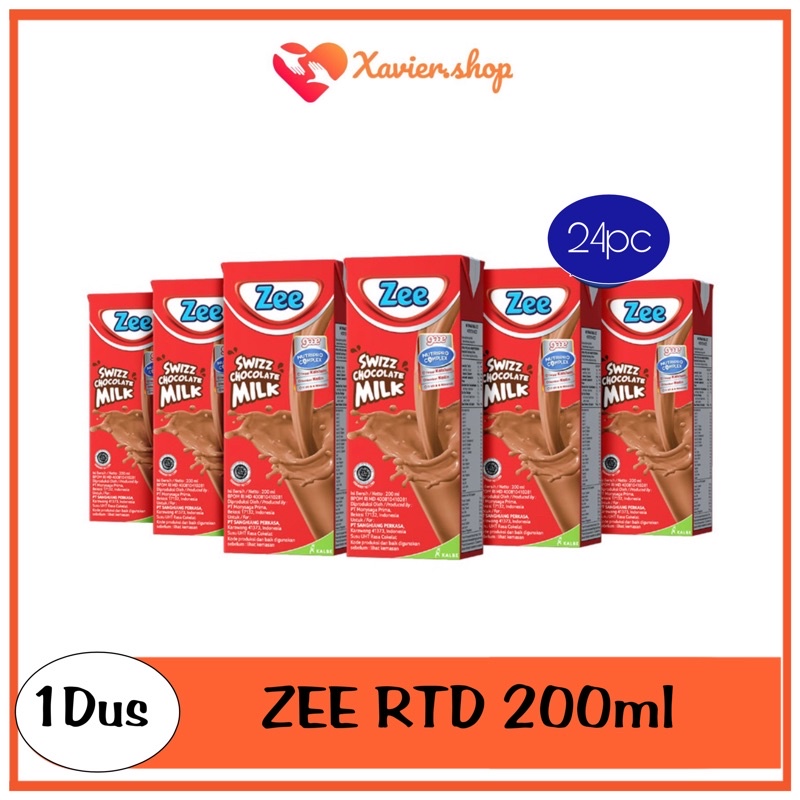 Jual Susu Zee UHT Ready To Drink 200ml x 24pc (1karton) COKLAT DAN ...