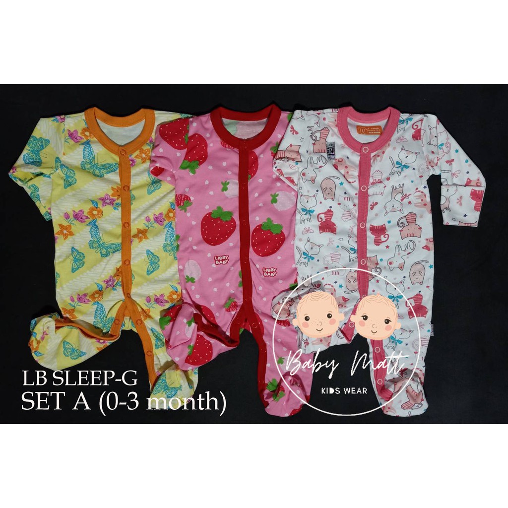 Jual Libby Sleepsuit bayi- Baju tidur bayi SET (LB SLEEP) | Shopee ...
