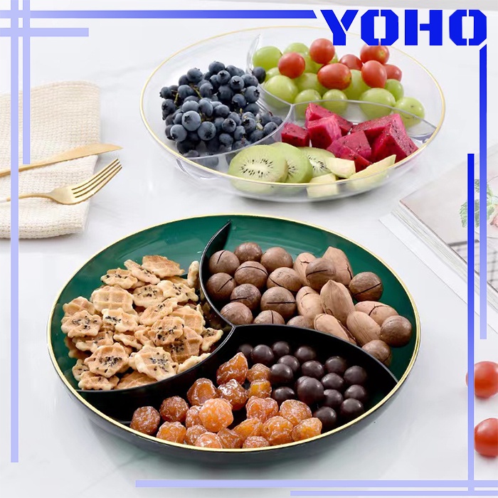 Jual Piring Buah / Dessert / Snack Multifungsi Bahan Plastik 3 in 1 ...
