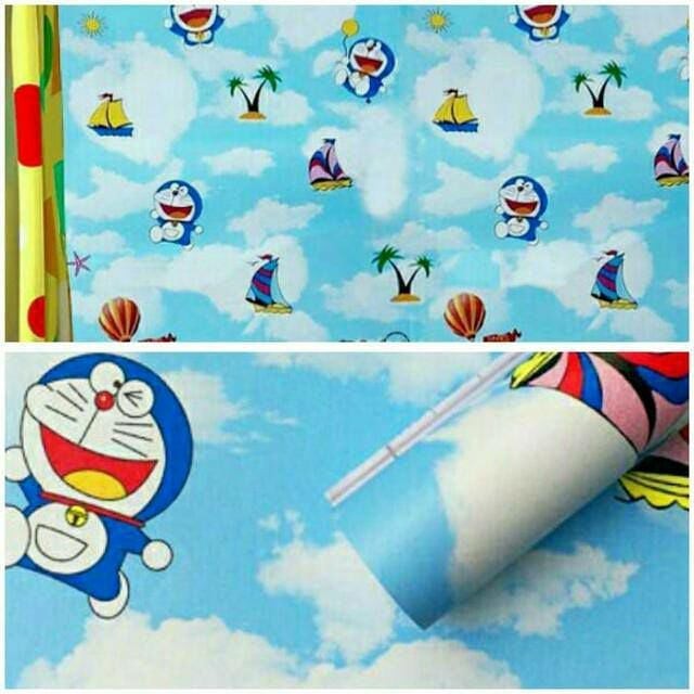 Jual Wallpaper Dinding Stiker Motif Doraemon Awan Ukuran 45 cm x 10 ...