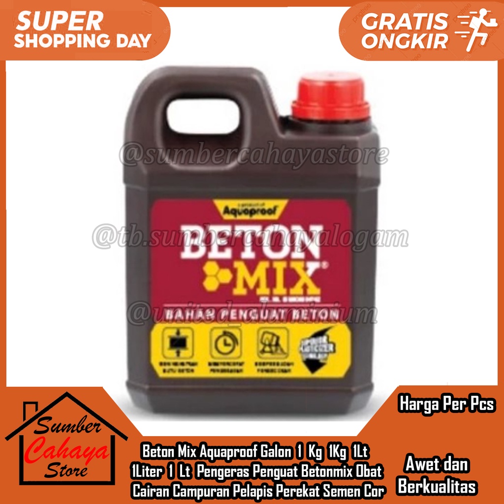 Jual Beton Mix Aquaproof Galon 1 Kg 1Kg 1Lt 1Liter 1 Lt Pengeras ...