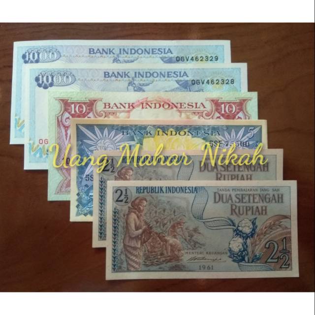 Jual Paket Mahar 2020 Rupiah Uang Kuno Kertas Asli Indonesia | Shopee Indonesia