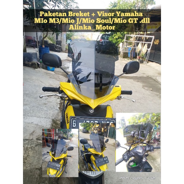 Jual PAKET Breket+ Visor 40cm V1 Yamaha Mio M3 | Mio J | Mio Z | Mio GT ...