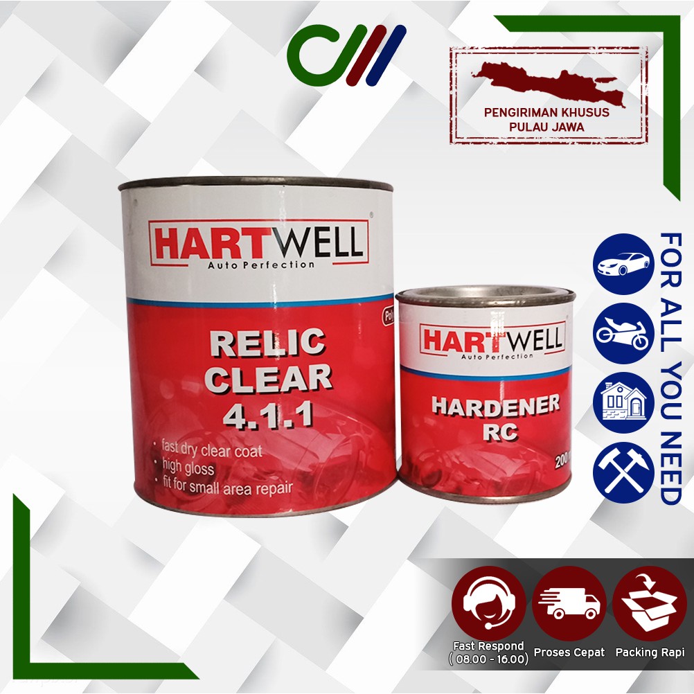 Jual Clear Coat Hartwell Relic Clear semi doff 1L | Shopee Indonesia