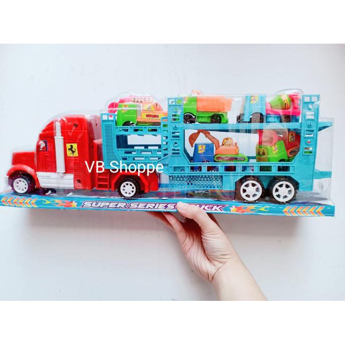 Jual Mobil truk gandeng molen pasir isi 5 mainan anak besar truck roda ...