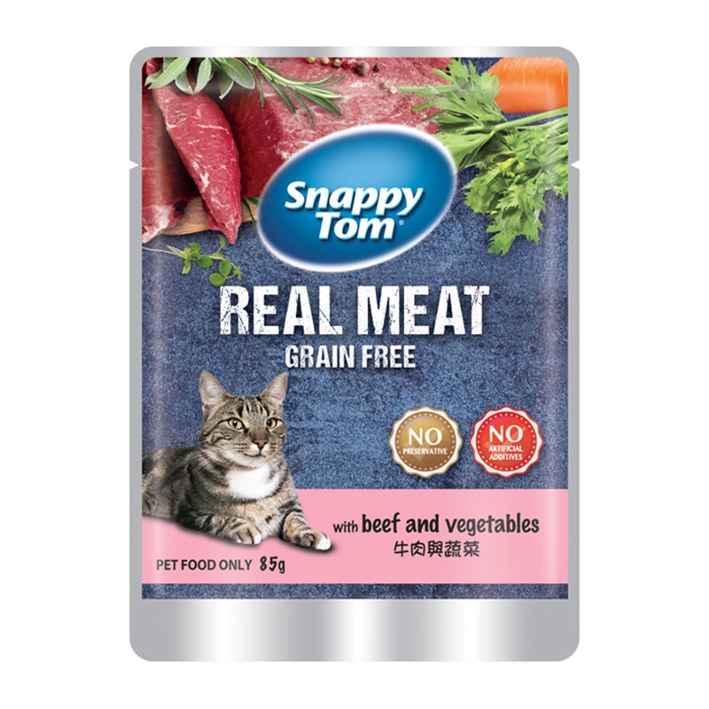 Jual Snappy Tom Pouch Beef Vegetables Makanan Basah Kucing Dewasa 85 gr ...