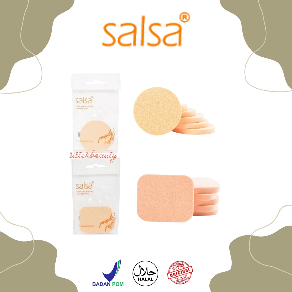 Jual SisterBeauty - Salsa Sponge Bedak Bulat & Persegi | Puff Spons ...