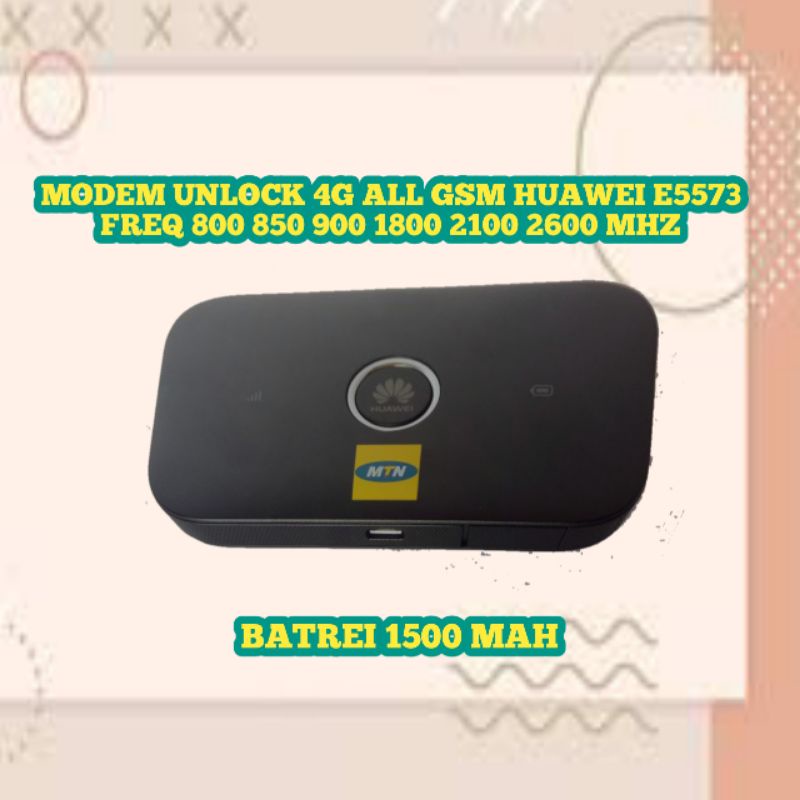 Jual MODEM WIFI UNLOCK 4G ALL OPERATOR HUAWEI E5573 MTN ( BEKAS ...