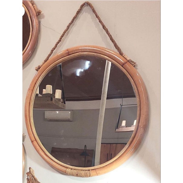 Jual cermin rotan aesthetic hiasan dinding | Shopee Indonesia