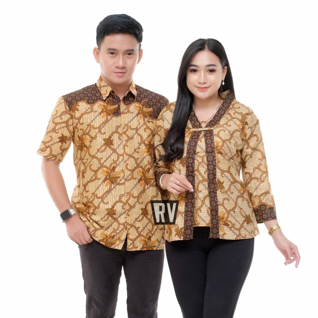 Jual Seragam Batik Kantor - Set Couple Baju Batik hem dan blus bolero ...