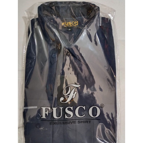 Jual Kemeja formal tangan panjang merk fusco warna biru Dongker ( navy ...