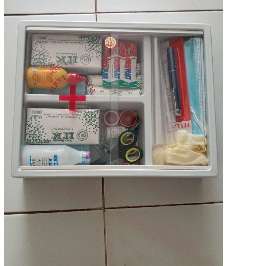 Jual Kotak Obat P3K mk11 + Isi Lengkap type A Kotak p3k dinding lengkap ...