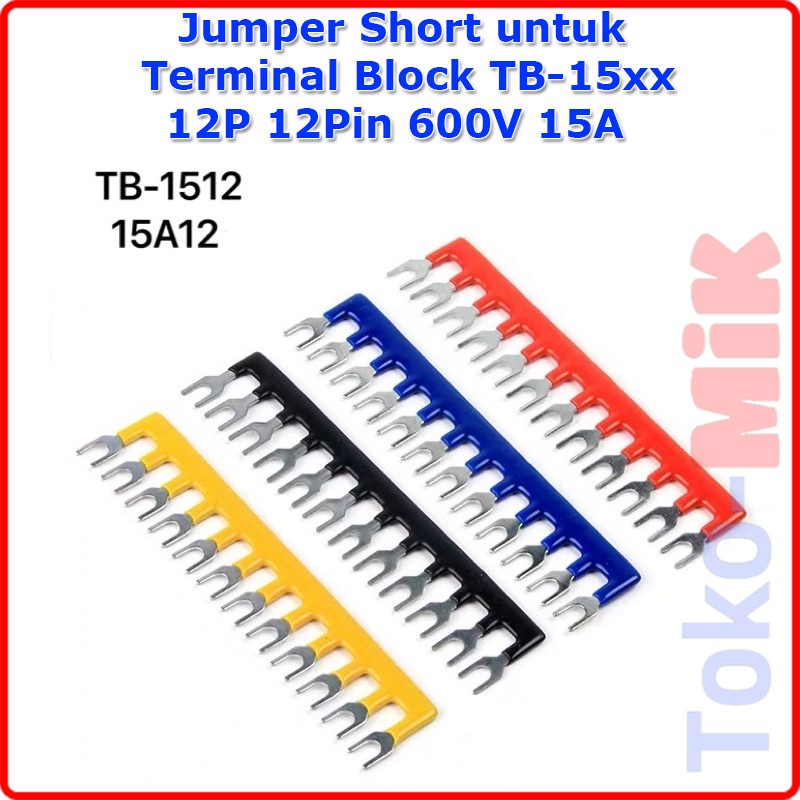 Jual SKUN JUMPER SHORT UNTUK TERMINAL BLOCK BLOK TB15 TB-15 4MM 15A | Shopee Indonesia