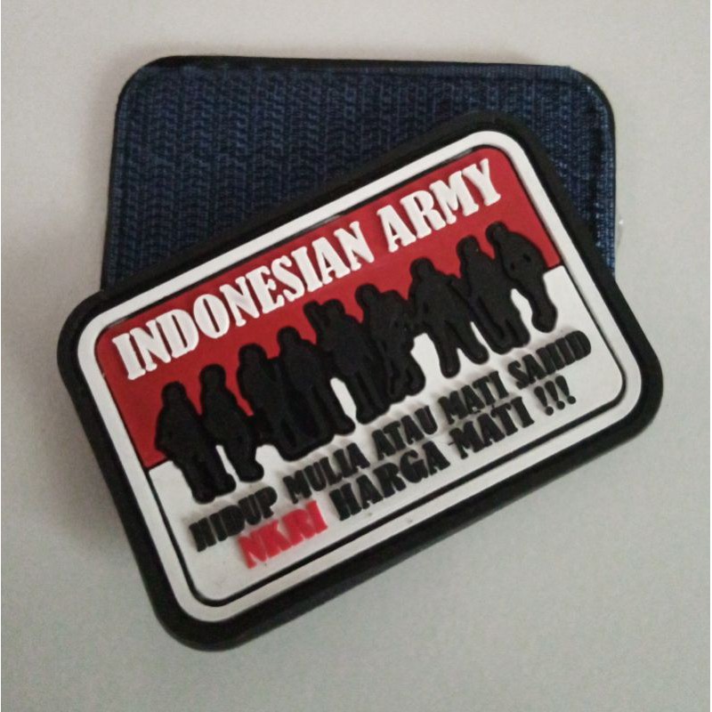 Jual PATCH RUBBER INDONESIAN ARMY.TEMPELAN KARET EMBLEM VELCRO | Shopee ...