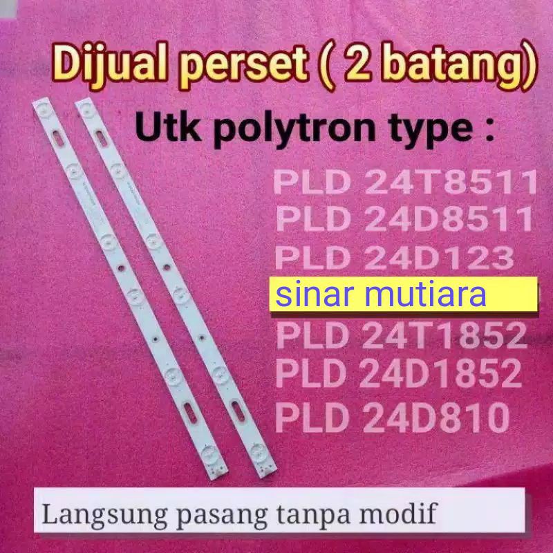 Jual Backlight polytron 24" 24inch PLD harga untuk 1 set(2batang ...