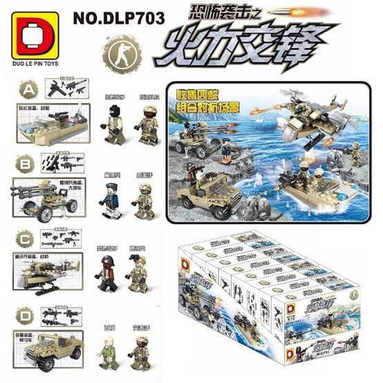 Jual BRICK DLP 703 ABCD ARMY WAR SOLDIER | Shopee Indonesia