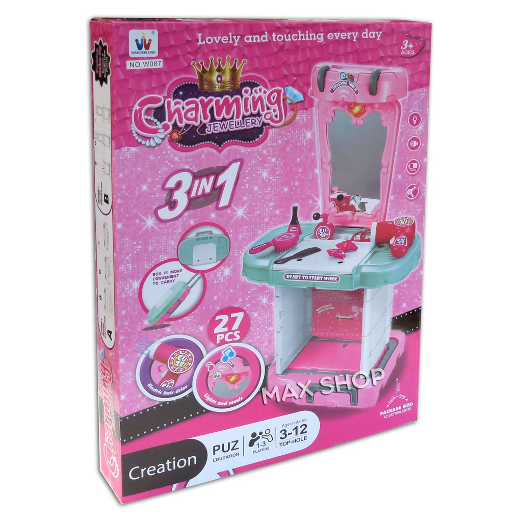Jual Meja Rias Charming Jewellery 3 in 1 27 pcs - Mainan Anak Make Up ...
