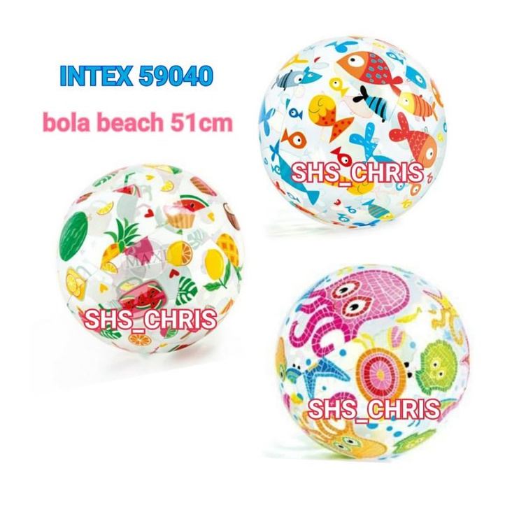 Jual INTEX 59040 BOLA TIUP PANTAI 51CM | Shopee Indonesia