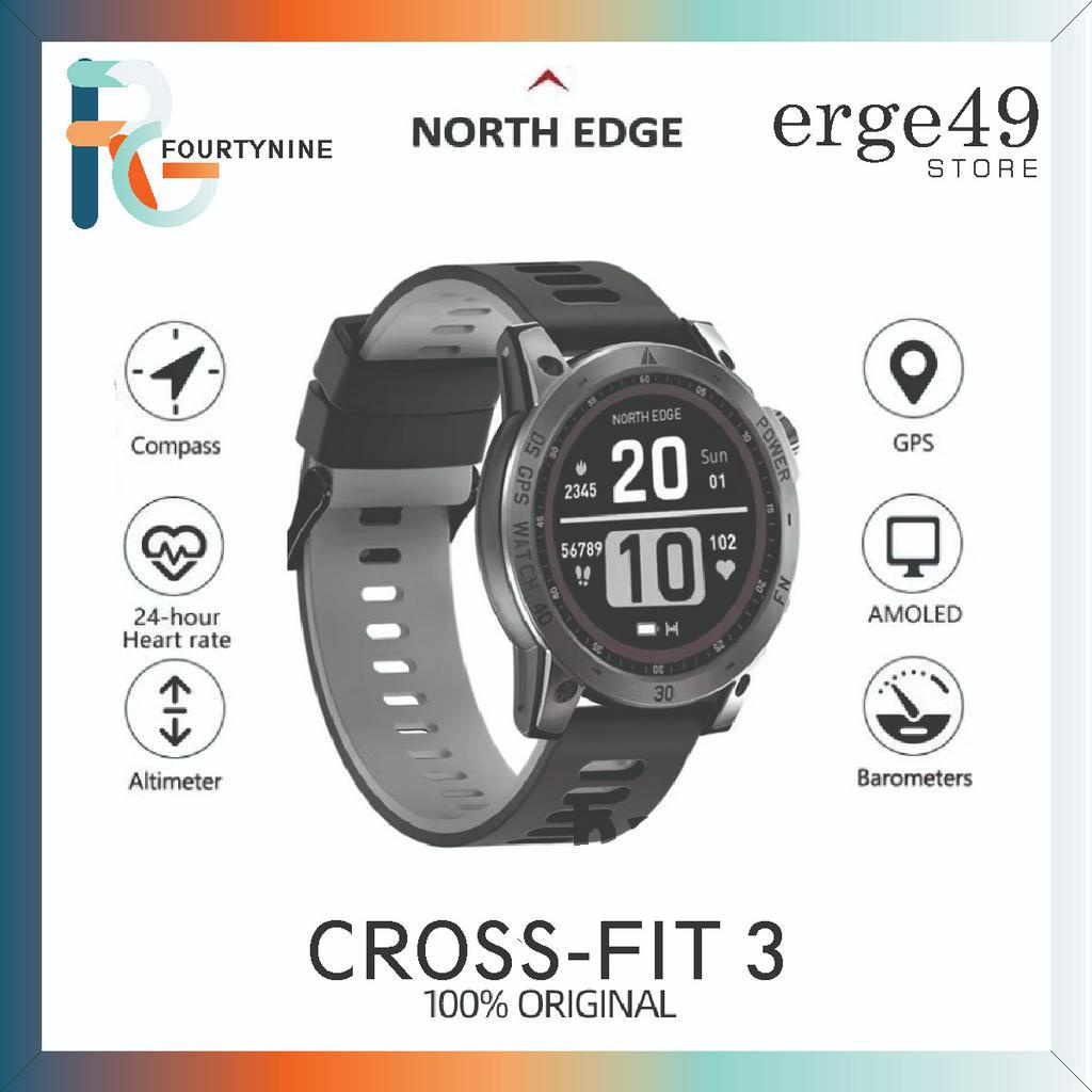 Jual NORTH EDGE CROSS FIT3 GPS SMARTWATCH AMOLED SCREEN COMPASS ...