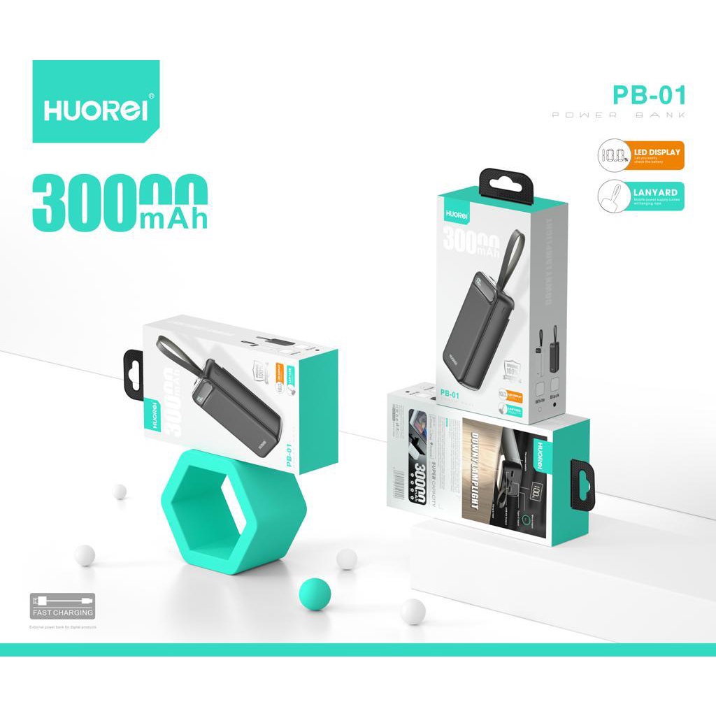 Jual HUOREI PB-01 Powerbank Super High capacity 30000mAh 2 USB with ...