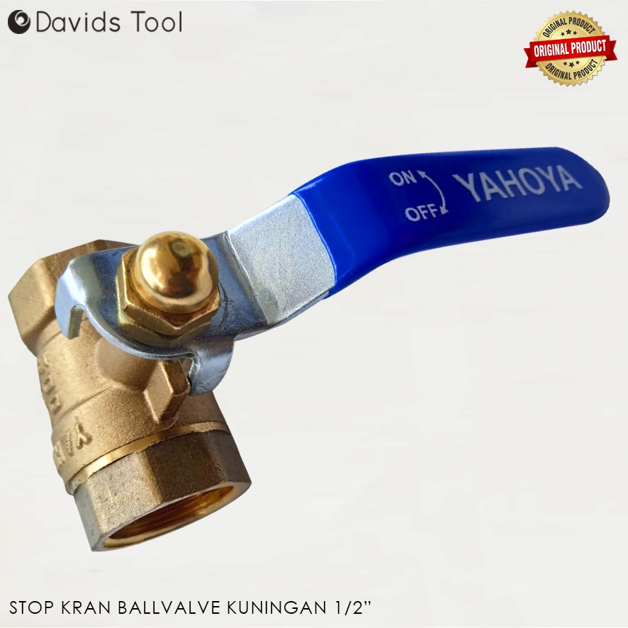 Jual Stop Kran Kuningan Ball Valve 1/2 Inch | Shopee Indonesia