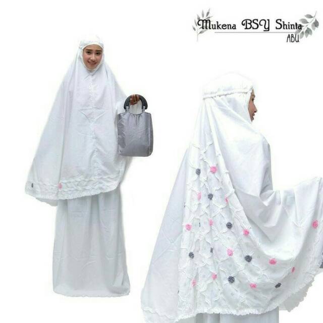 Jual MUKENA TELEKUNG RUKUH DEWASA BSY SHINTA PUTIH | Shopee Indonesia