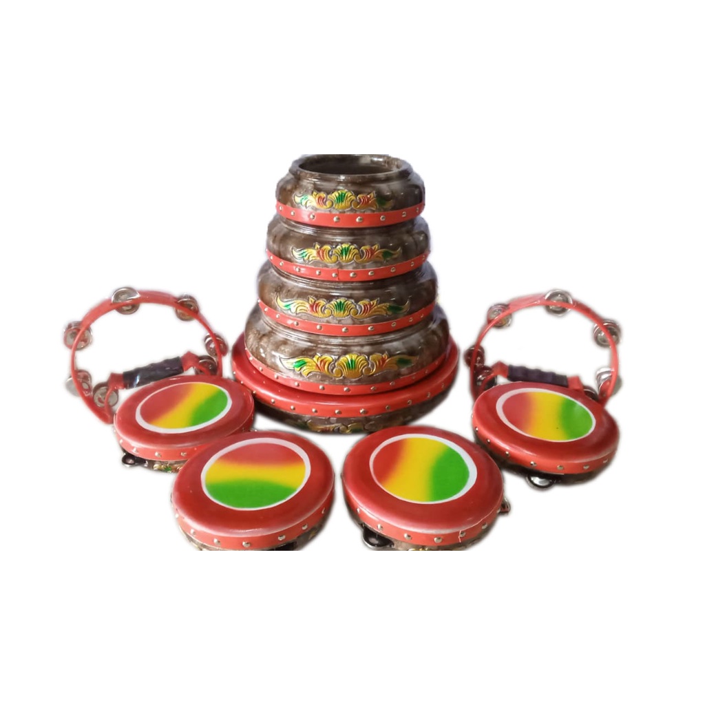 Jual Rebana 1 set lengkap 11 alat komplit laski pelangi polos ukir m ...