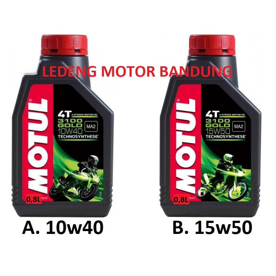Jual Motul 3100 Gold SAE 10W40 15W50 Oli Motor 800ml atau 1L | Shopee ...