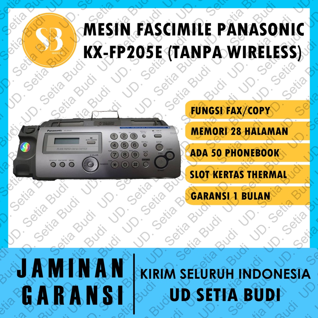 Jual Mesin Fax Panasonic KX-FP205E (Tanpa Wireless) | Shopee Indonesia