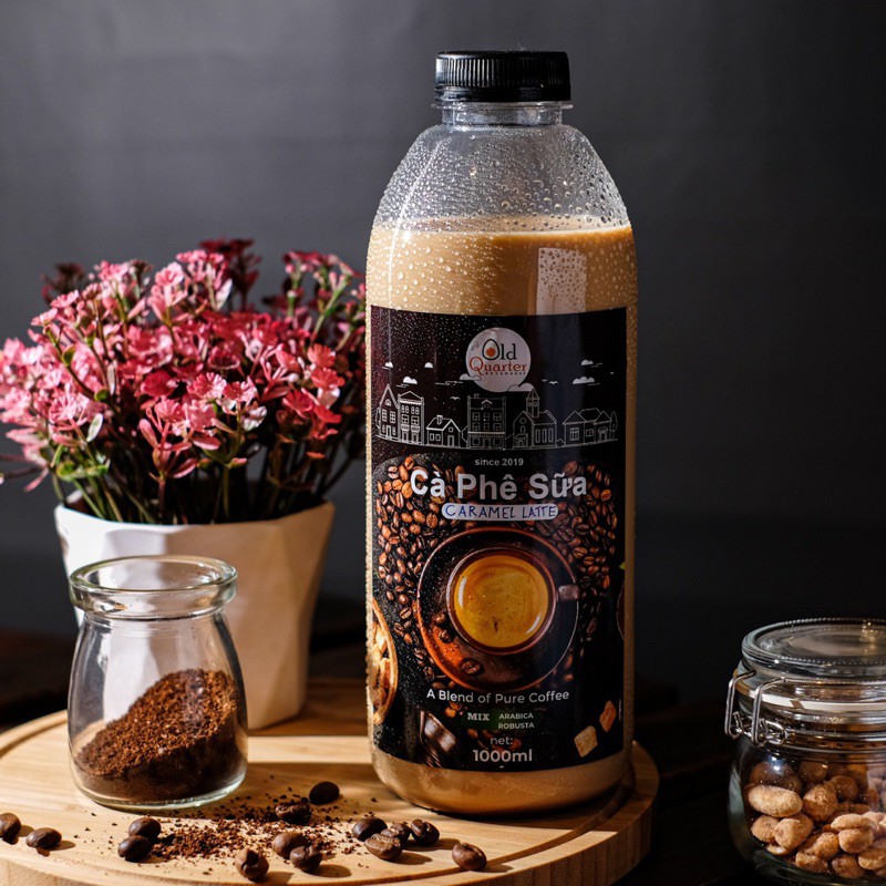 Jual KOPI SUSU OLD QUARTER 1 LITER ( GULA AREN/CARAMEL) | Shopee Indonesia