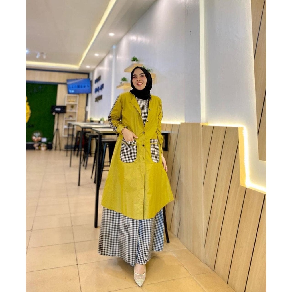 Jual Ahza Set Gamis Outer Jumbo Gamis Remaja Kekinian Long Dress Muslim ...