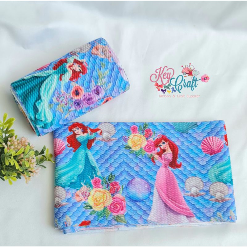 Jual Kain Stretch betekstur bullet motif Ariel Mermaid | Shopee Indonesia