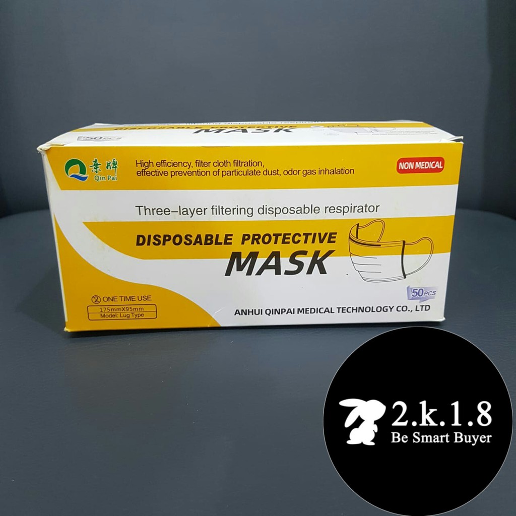 Jual [2k18] Masker Medis 3PLY (Disposable Protective Mask ...