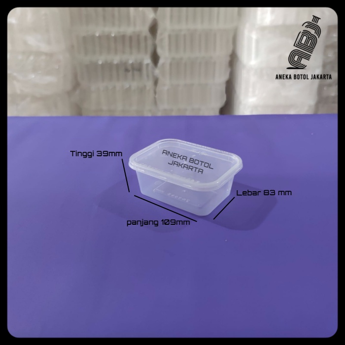 Jual Thinwall victory rectangle 200ml / wadah plastik segi panjang ...