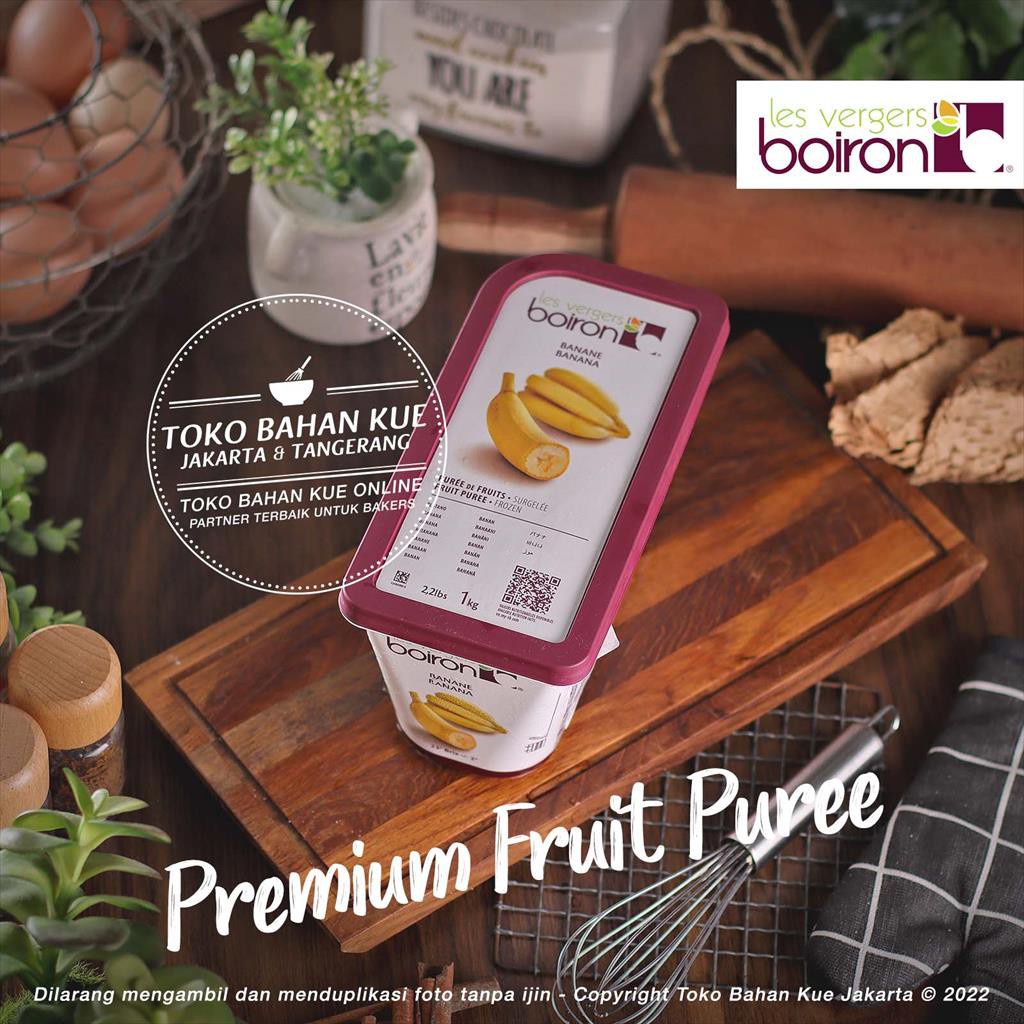 Jual Boiron Fruit Banana 1kg PUREE Buah Pisang Frozen Food Import Sari ...