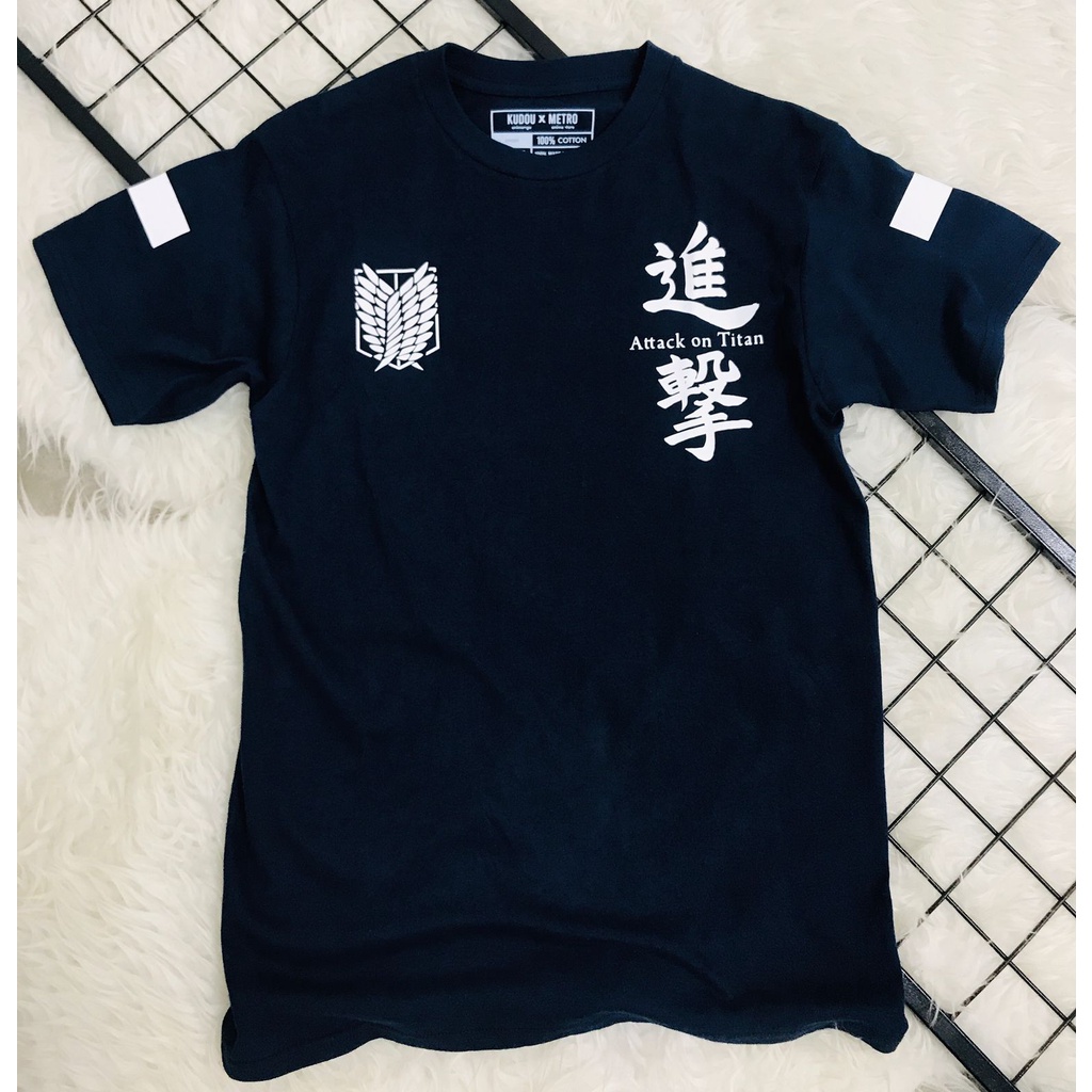 Jual Tshirt Snk Survey Corps NAVY Anime Manga SNK AOT Attack On Titan ...