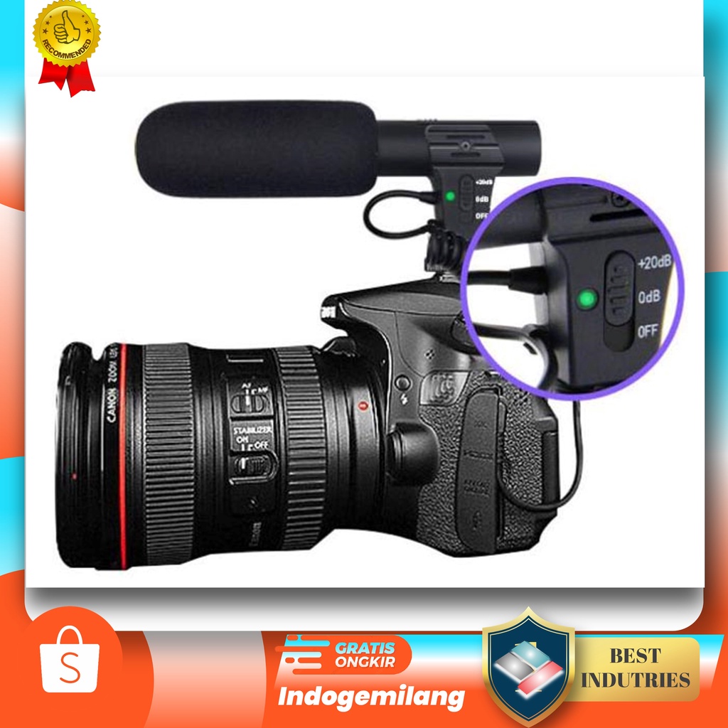 Jual Microphone Camera Shotgun Smartphone Mirrorless DSLR HP Vlog ...