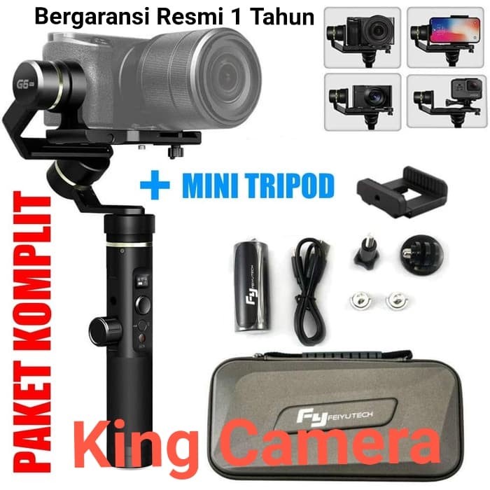 Jual kamerastabilizer- feiyu tech g6 plus 3-axis handheld gimbal for mirrorless camera ...
