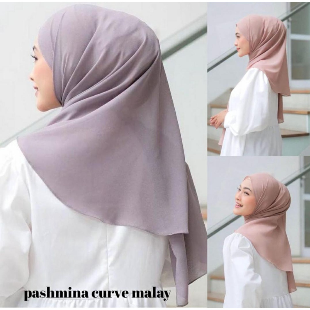 Jual Pashmina Ceruty Oval / Curve Pasmina Ceruti Babydoll Armani | Shopee Indonesia