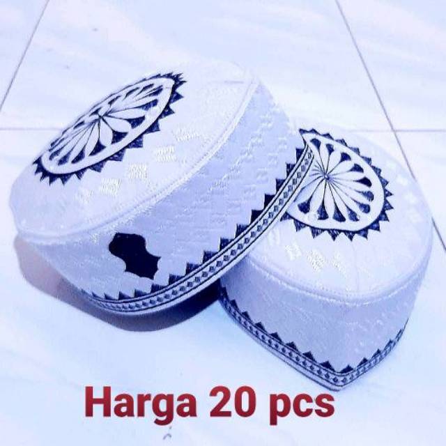 Jual Peci putih grosir 20 pcs peci malaysia sp peci haji | Shopee Indonesia