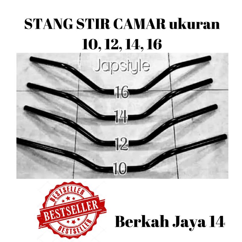 Jual STANG STIR CAMAR JAPSTYLE DEUS MOTOR WARNA HITAM BAHAN BESI TEBAL ...