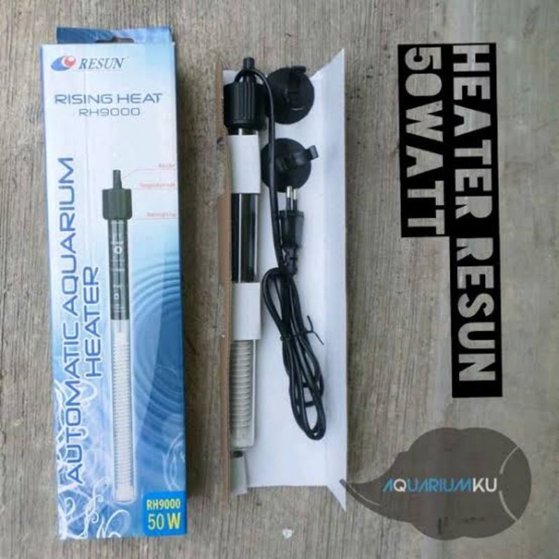 Jual heater resun 50 Watt - pemanas akuarium ukuran 50 sampai 100cm | Shopee Indonesia