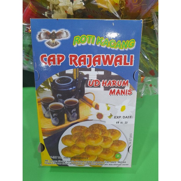 Jual Roti Kacang Rajawali rasa Kacang Hijau isi 24pcs | Shopee Indonesia