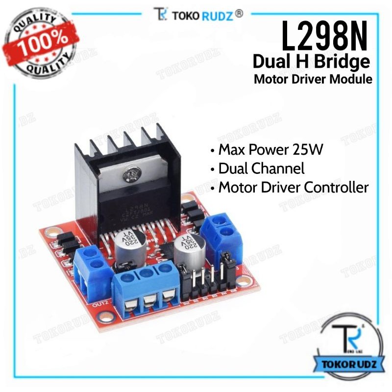 Jual Modul IC L298N L298 Dual H Bridge Stepper Motor DC Driver Module ...