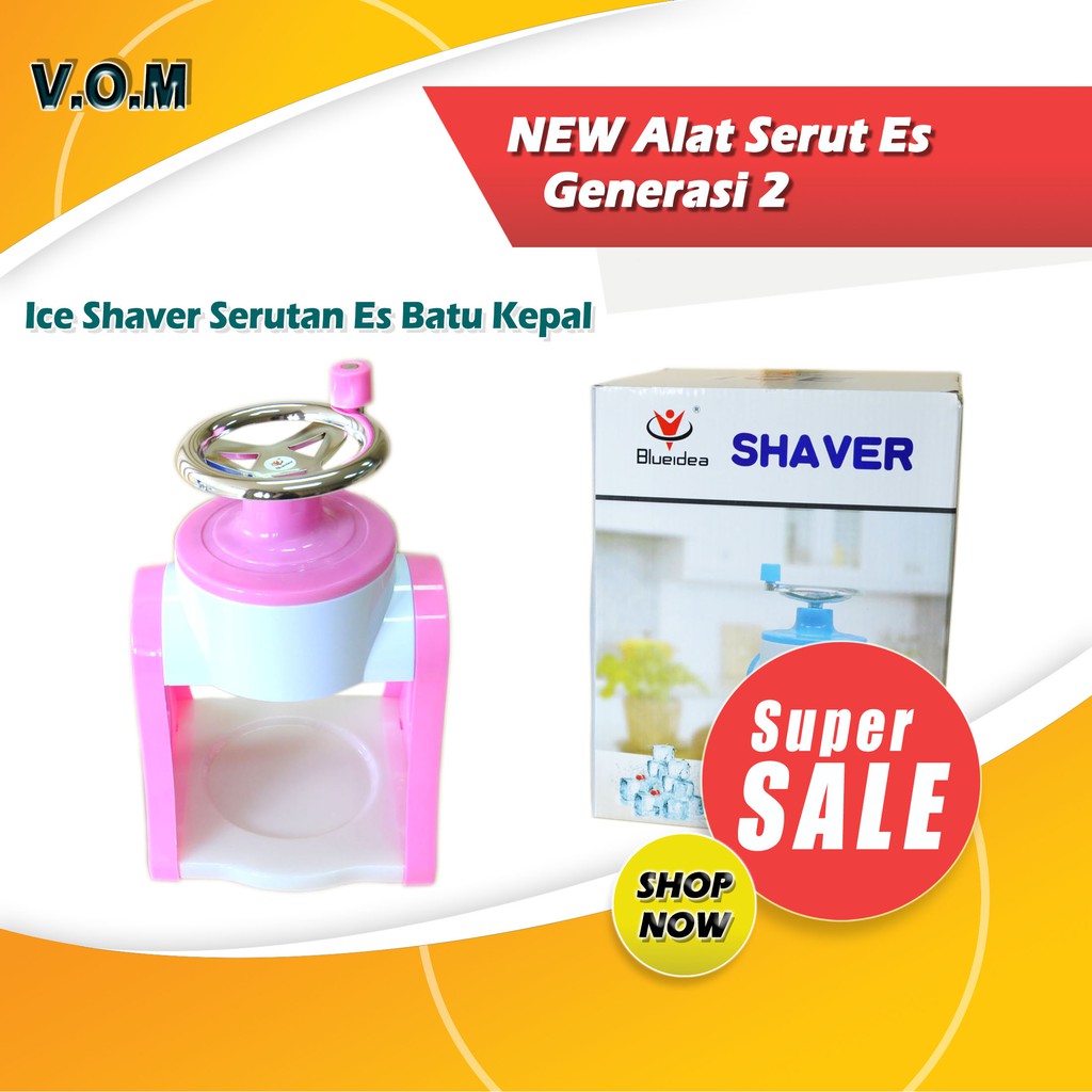 Jual VOM NEW Alat Serut Es Generasi 2 Ice Shaver Serutan Es Batu Kepal ...